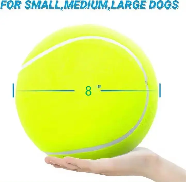 8" Giant Tennis Ball Rubber Inflatable Dog Balls Durable Big Ball For ...
