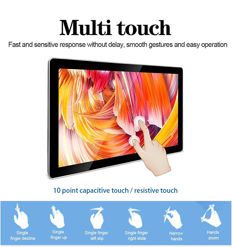 27 32 43 Inch 1920x1080 Android System Wall Mounted Lcd Display ...