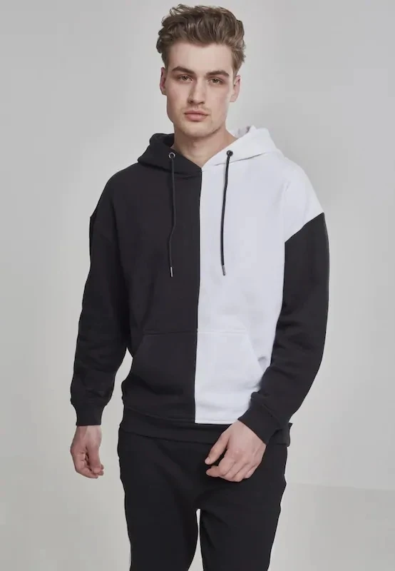 Men's Contemporary Two-tone Hoodie Full Zip Casual Streetwear ...