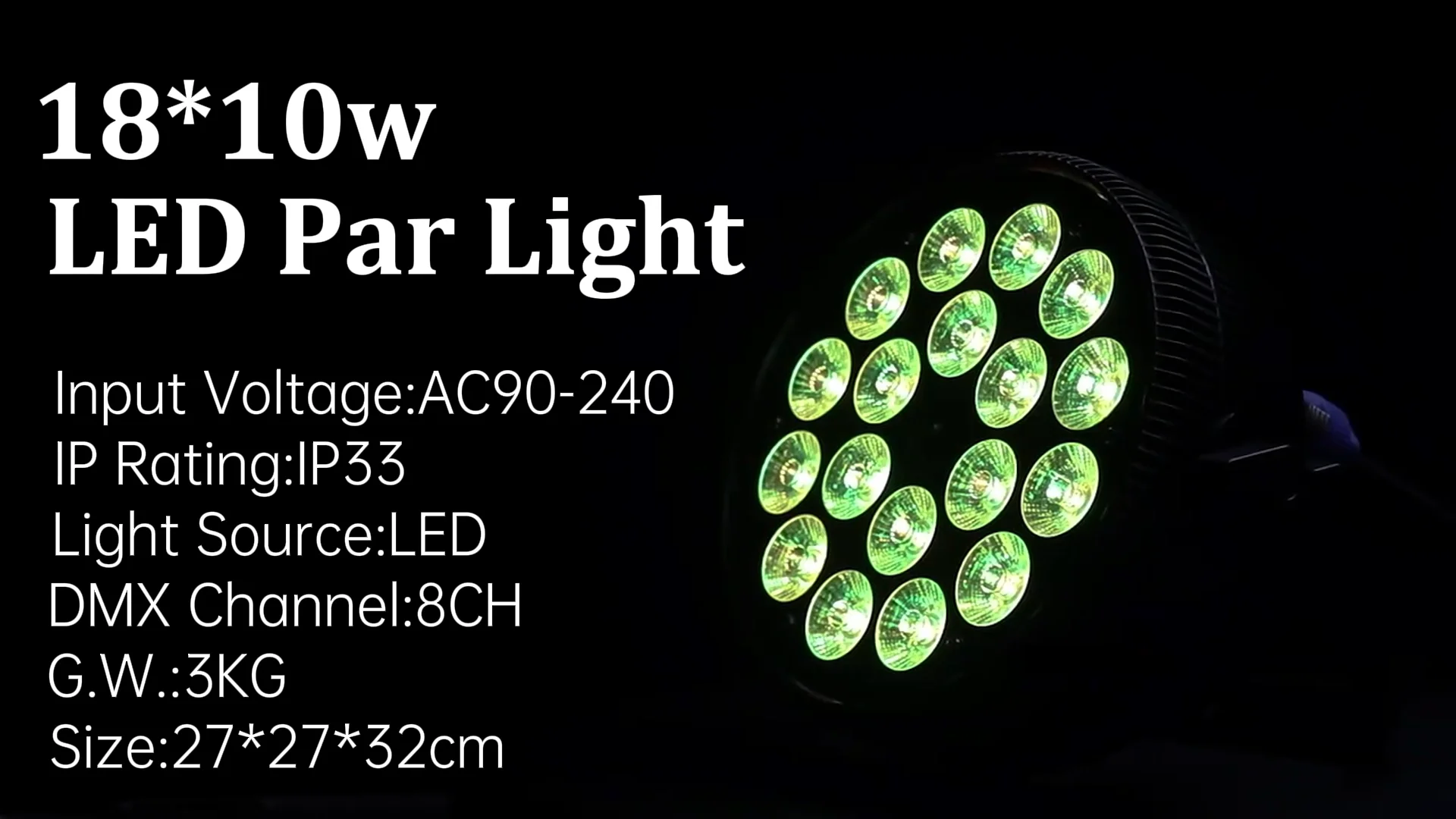 18*10w Led Par Light Dmx Rgbw 4in1 Flat Par Can Stage Dj Light Par ...