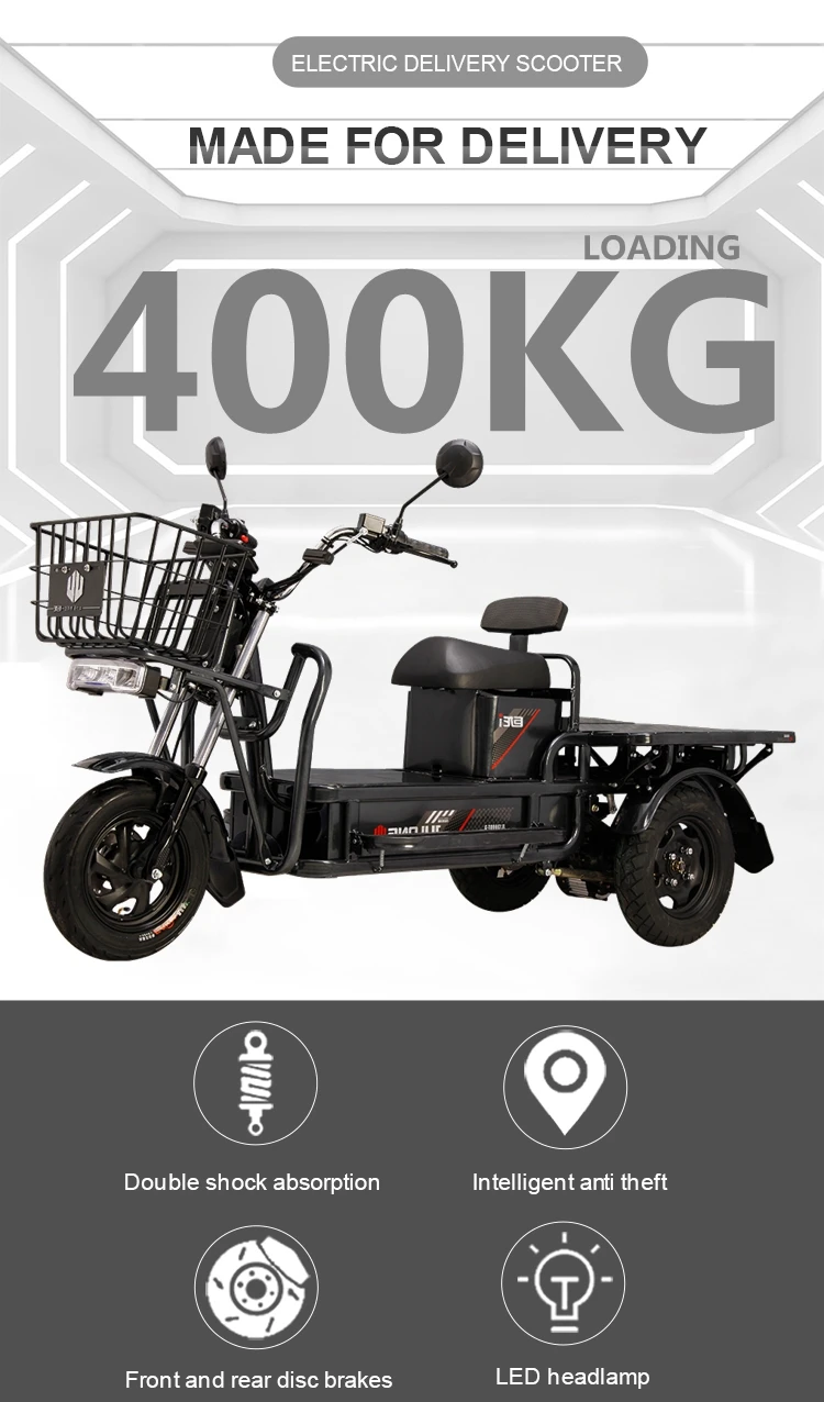Julong 90Km Long Range Electric Trike Scooter, 1500w Motor 400kg ...
