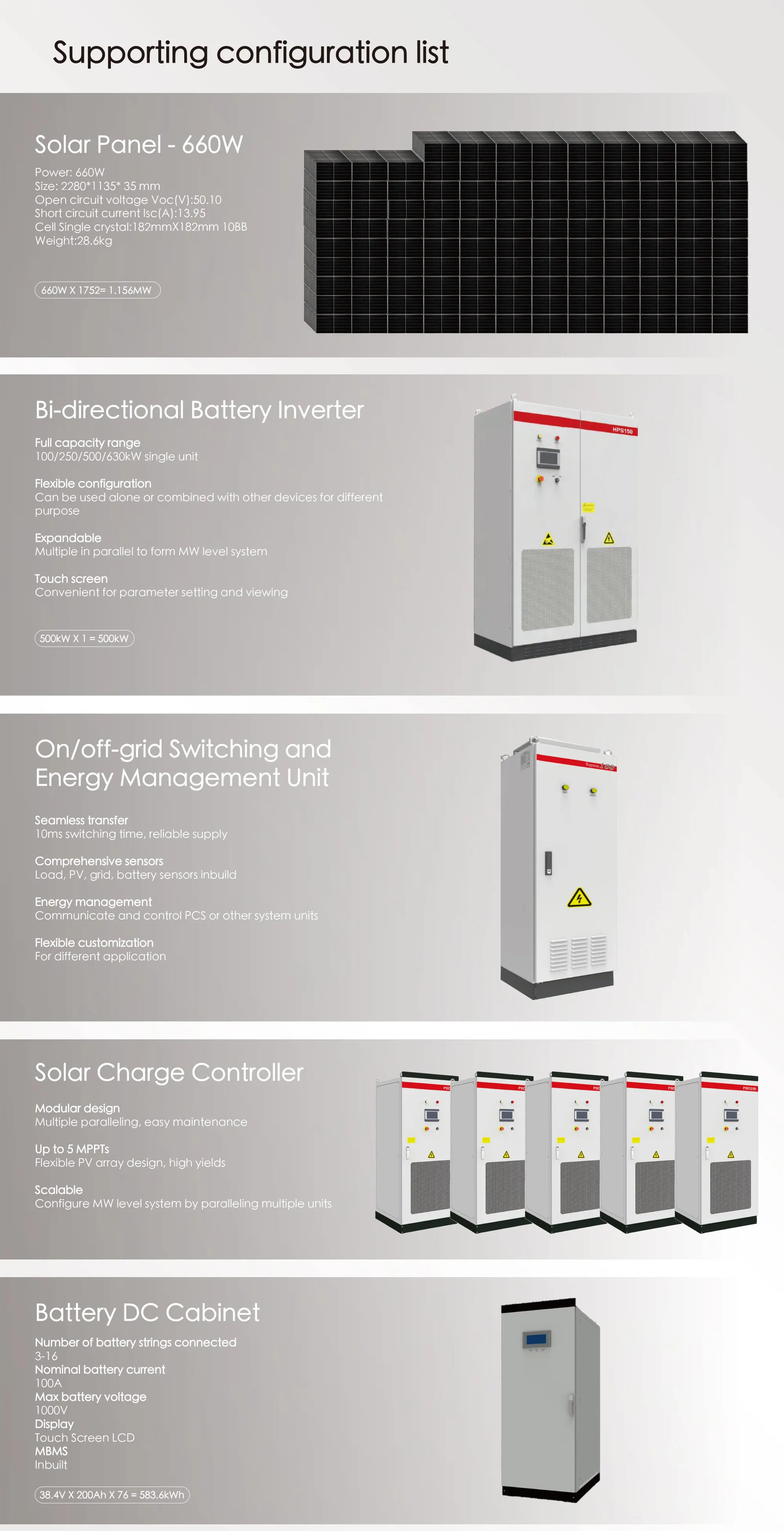 Maxbo 1000kW Hybrid Solar Panel Energy Plant System Off-Grid On-Grid ...