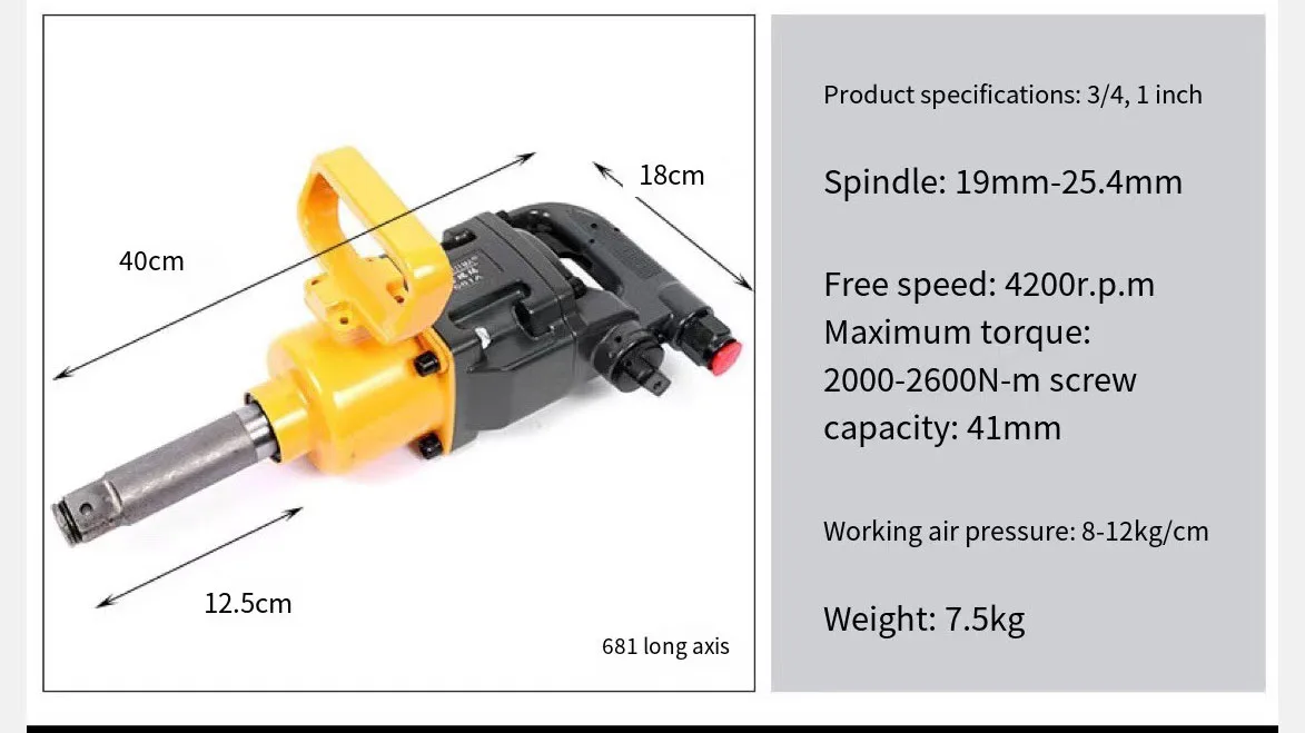Spot Large Torque Air Cannon Pneumatic Wrench Heavy Duty Pneumatic Air ...