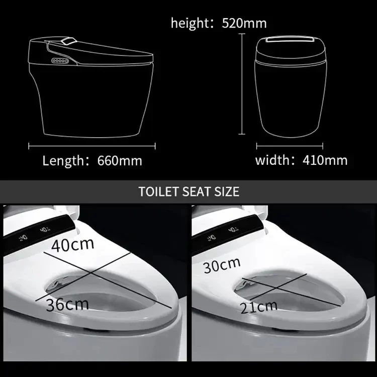 Japanese Fashion Automatic Sensor Flush Bathroom One Piece Intelligent ...