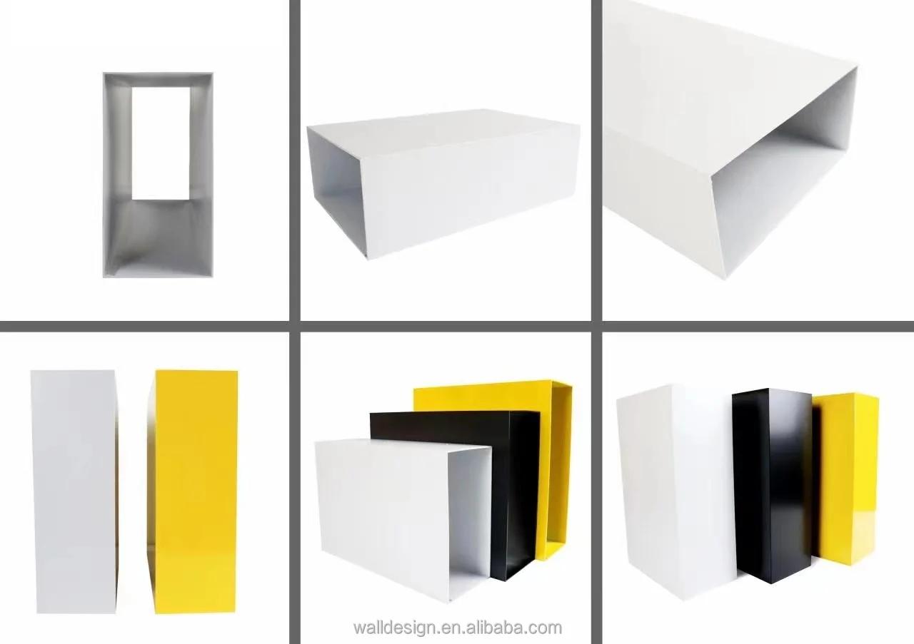 U Shaped Baffles Wall Cladding Wood Grain Aluminum Baffles Ceiling