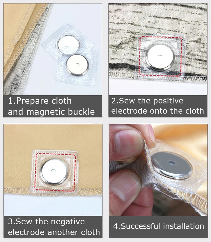 Winchoice Pvc Block Disc Round Clothing Magnetic Sewable Invisible ...