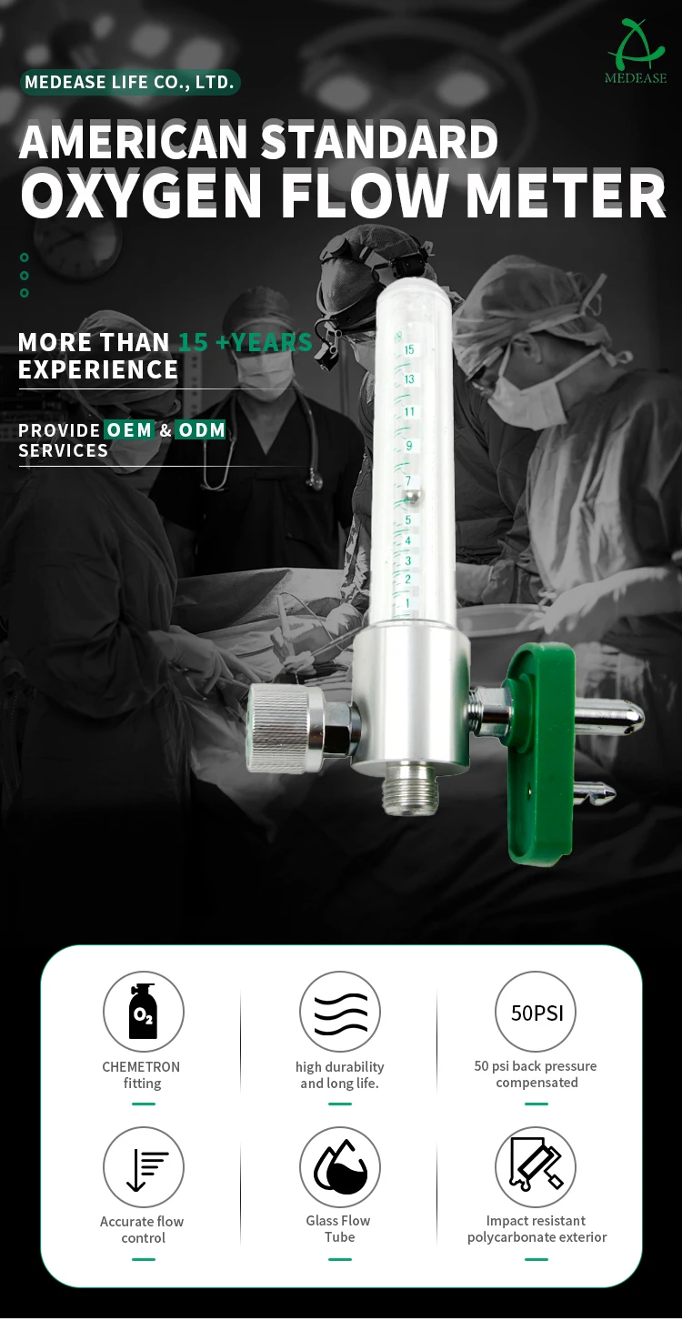 Oxygen Flow Meter With Chemetron Adaptor Medical Oxygen Flow Meter ...