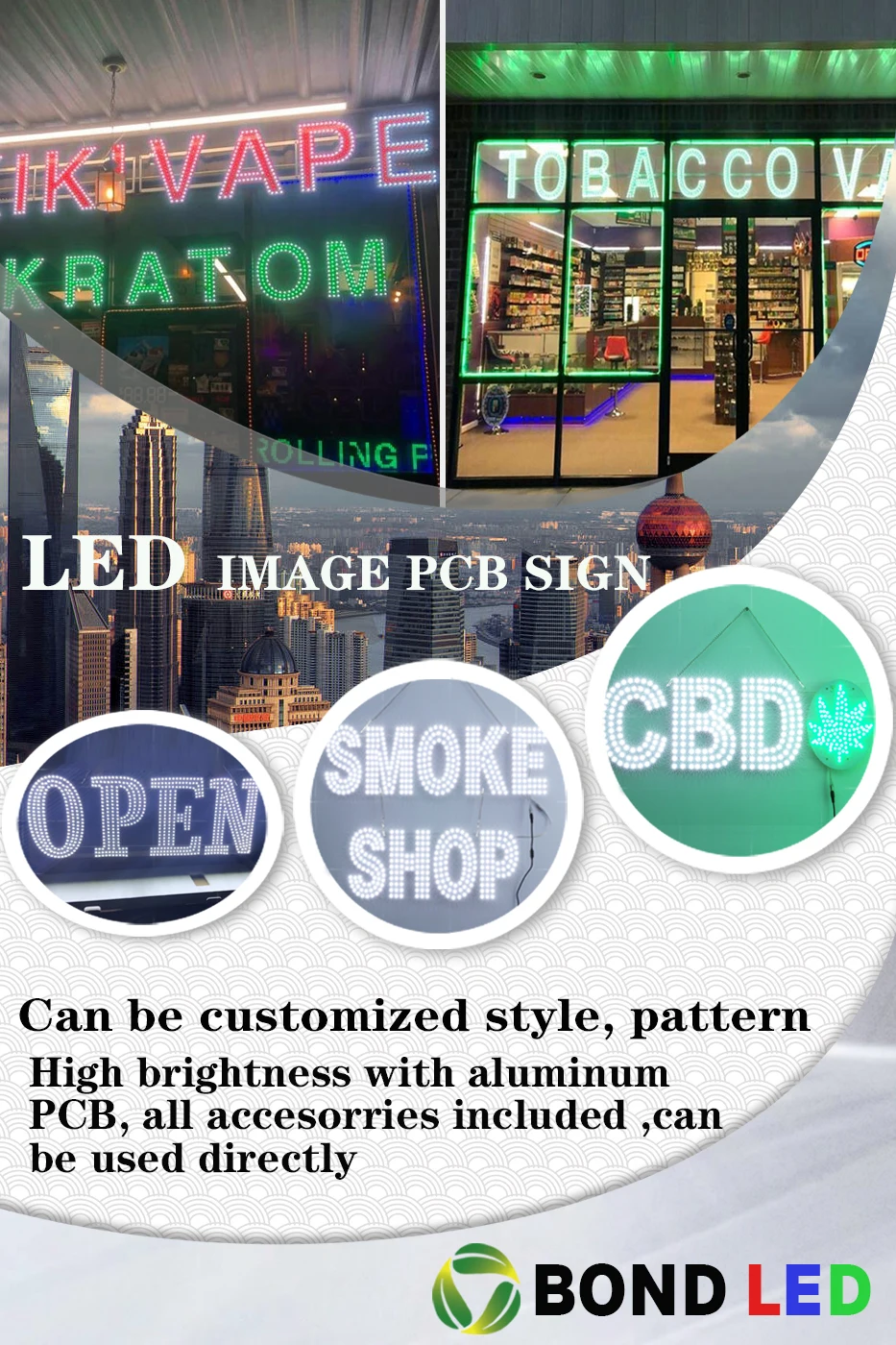 White Indoor Led Open Closed Sign Board Electronic 3d Led Letter Sign ...