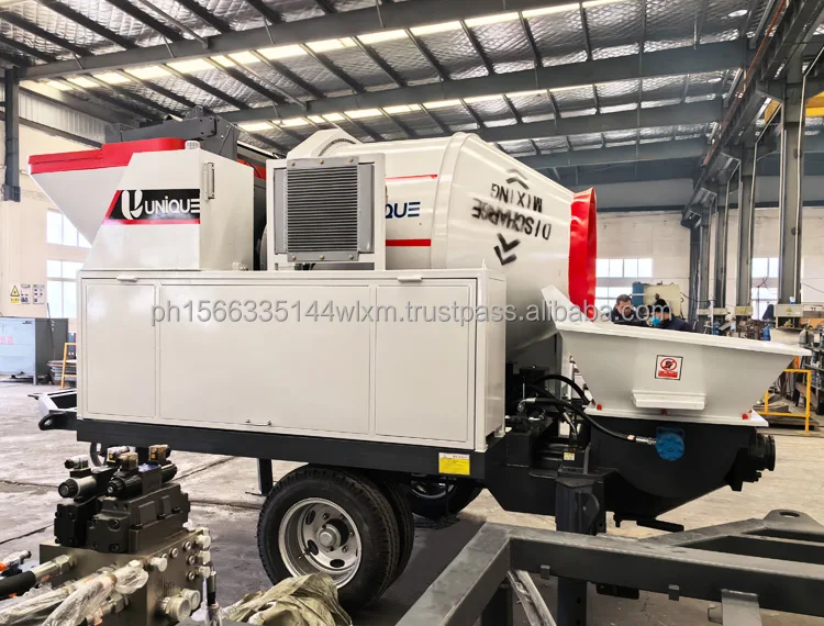 New Design Portable Concrete Pump and Mixer Machinery Diesel Mini ...