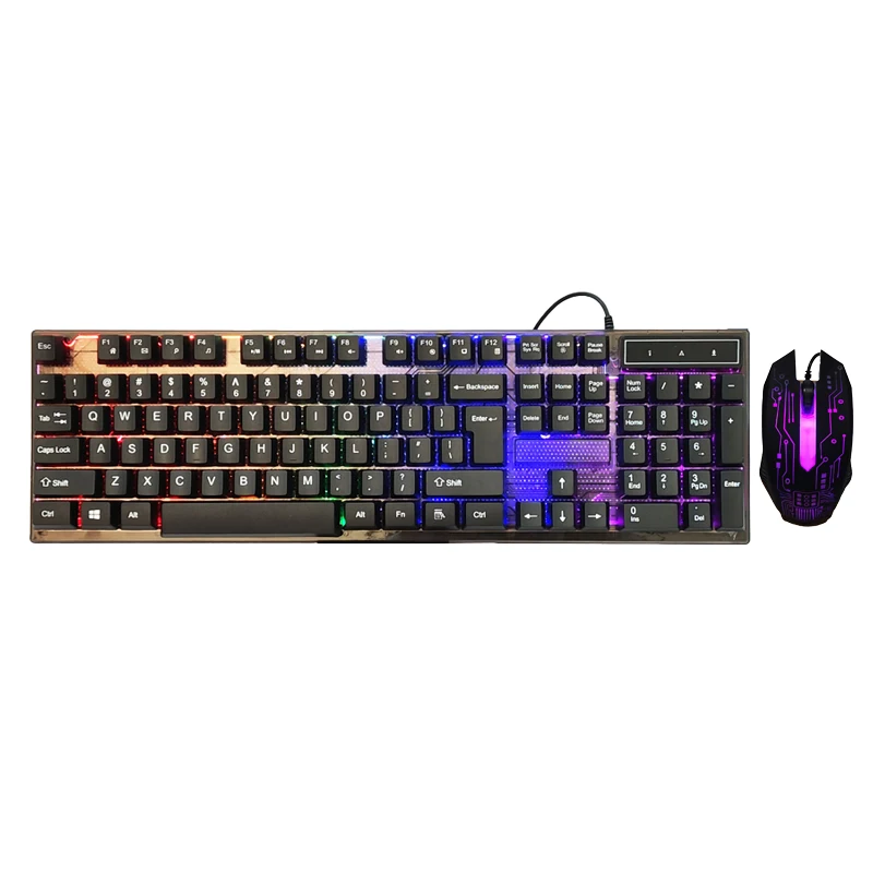 Usb Backlit Led 104 Keys Keyboard And Mouse Combos Wired Pc Computer ...