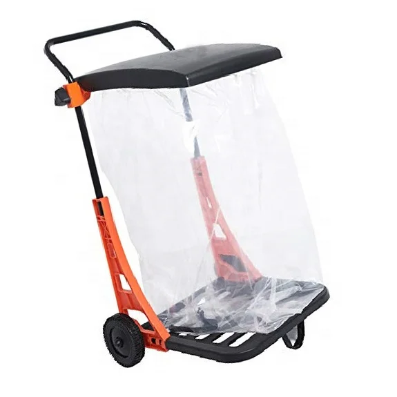 Outdoor Steel Portable Moving Garden Leaf Bag Trolley Plastic Waste Bin ...
