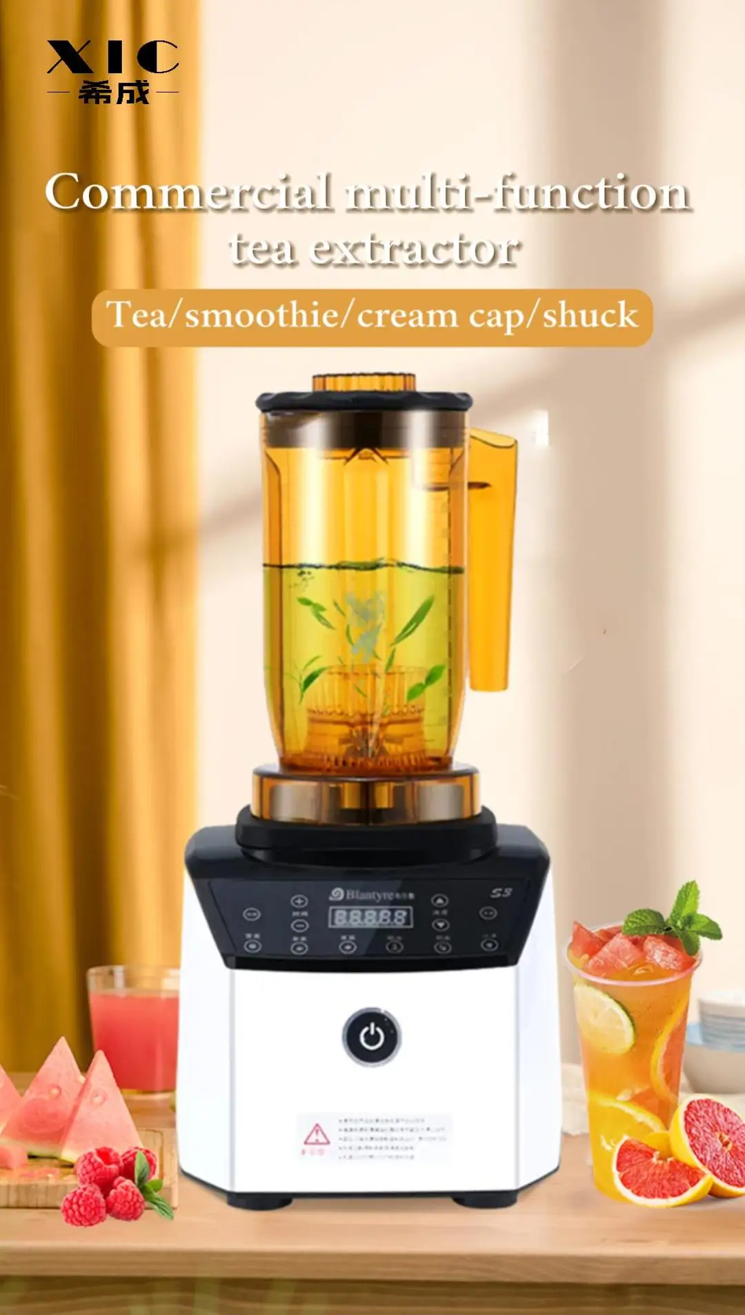 Commercial Automatic Blender Bubble Tea Smoothie Mixer Fruit Juice Ice ...