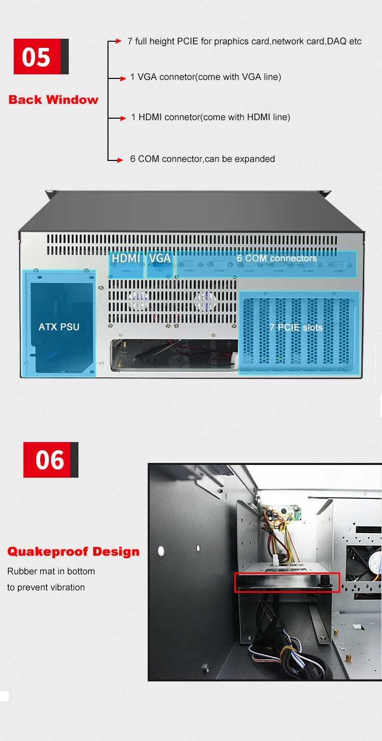 19 Inch Industrial PC Case - 5U LCD Server Chassis