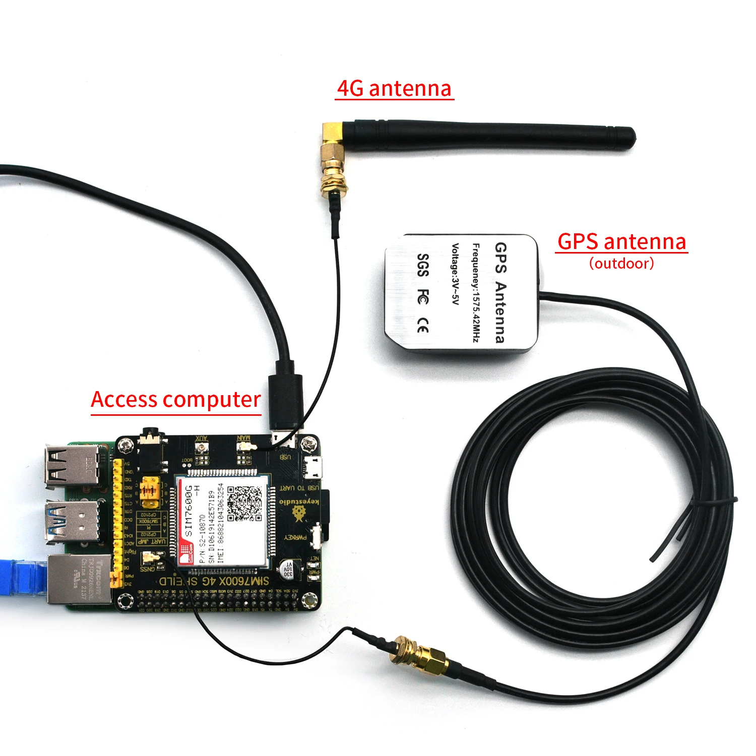 Sim7600x 4g Shield Development Kit For Raspberry Pi - Buy Sim7600x Gps ...