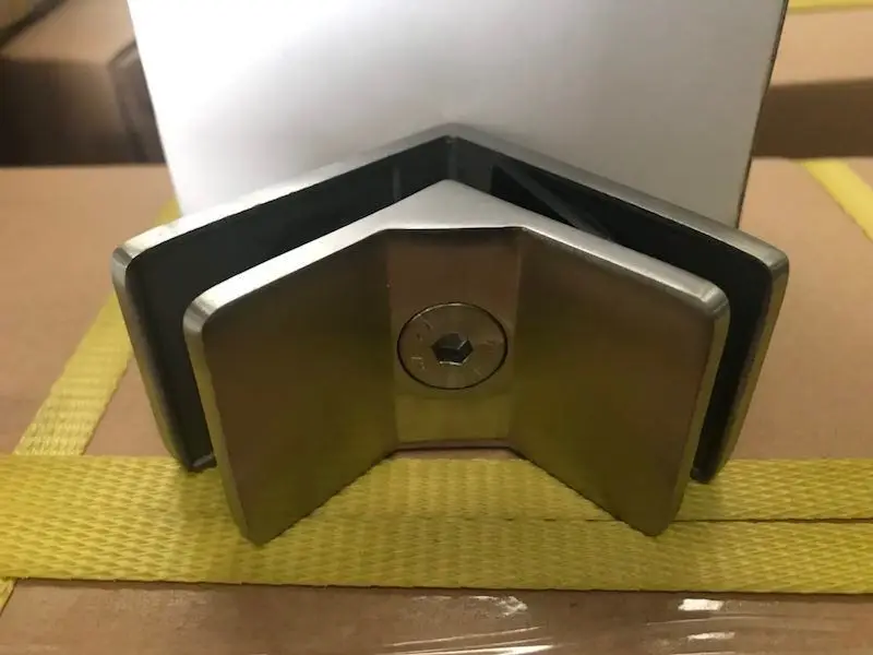 Stainless Clip Corner 90 Degree Balustrade Railing Glass Clamp - Buy ...