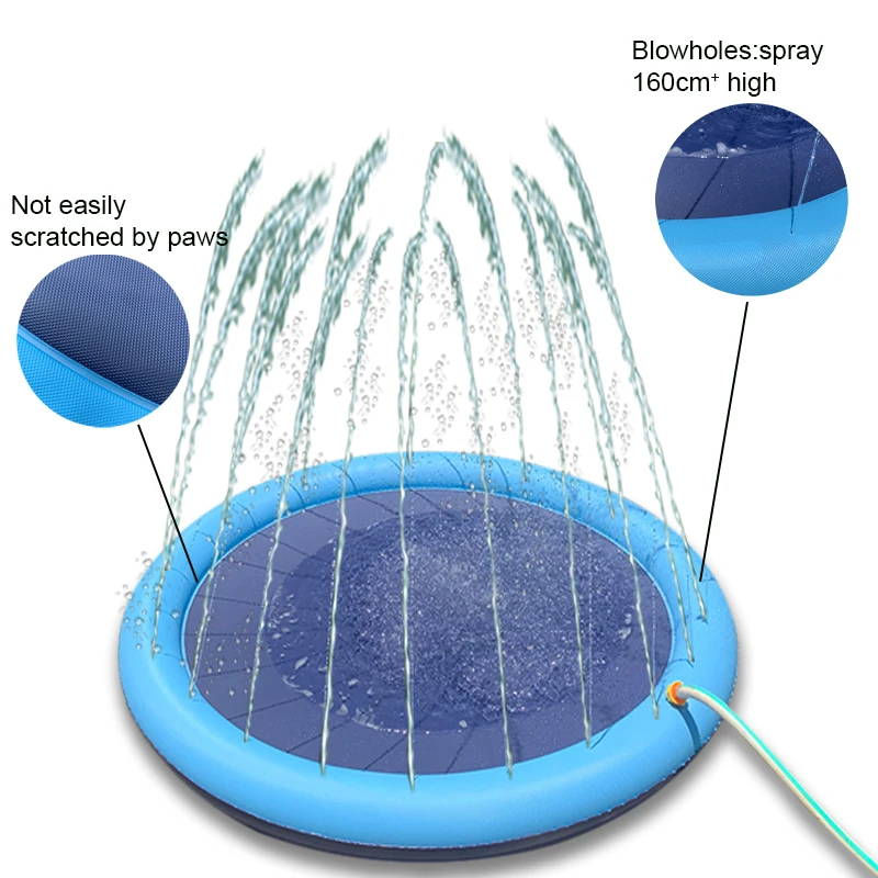 LC Water Splash Sprinkler Pad for Dogs Pet Shower Sprinkler PVC Pet ...