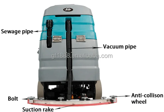 Smart Multifunction Electric Ride On Scrubber Carpet Sweeper Floor ...