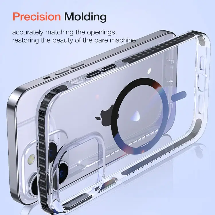 Clear Extreme Rugge Shockproof Tpe Bumper Tpu Pc Phone Case Imd Magnetic Ring Wireless Charging ...