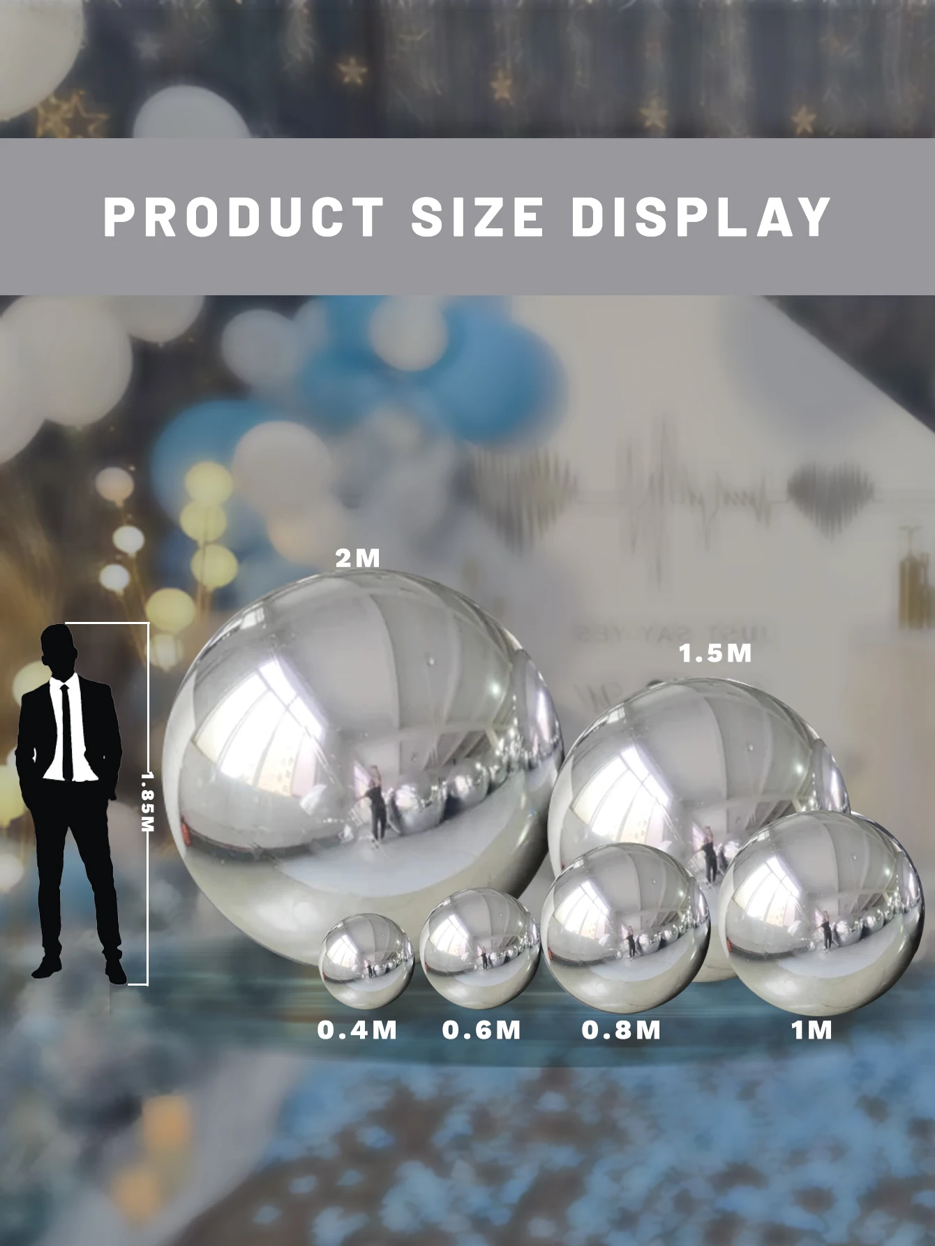 Iridescent Metallic Spheres Birthday Party Wedding Decorative Colorful ...