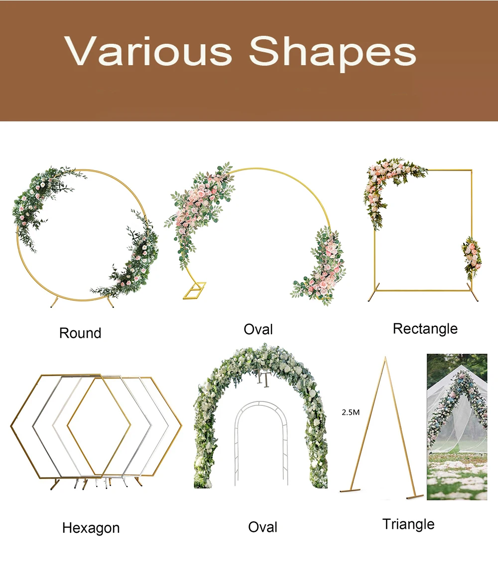 Factory Price Square Metal Garden Iron Gazebo Arches Backdrop Half Moon ...