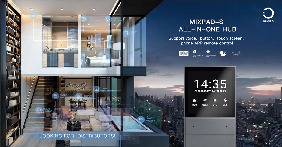 Orvibo All In One Smart Gateway Panel Mixpad S Remote Control Full House Smart Devices Vioce ...