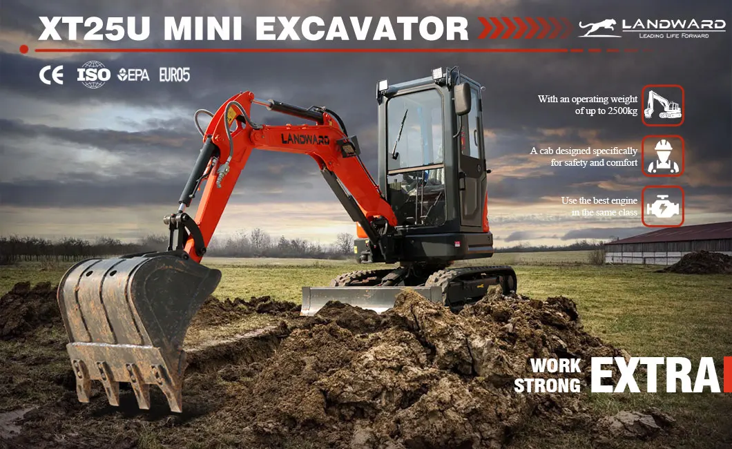 LANDWARD Mini Excavator 2.5 Ton YANMAR Engine EURO 5 - Crawler Mini ...