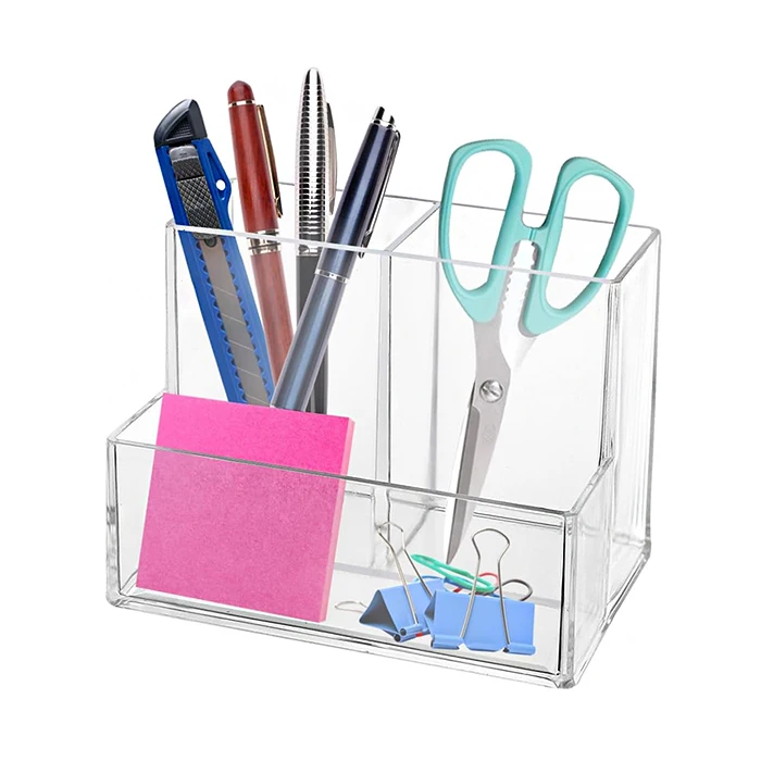 Free Standing Clear Acrylic Pen Display Holder Acrylic Stationery ...