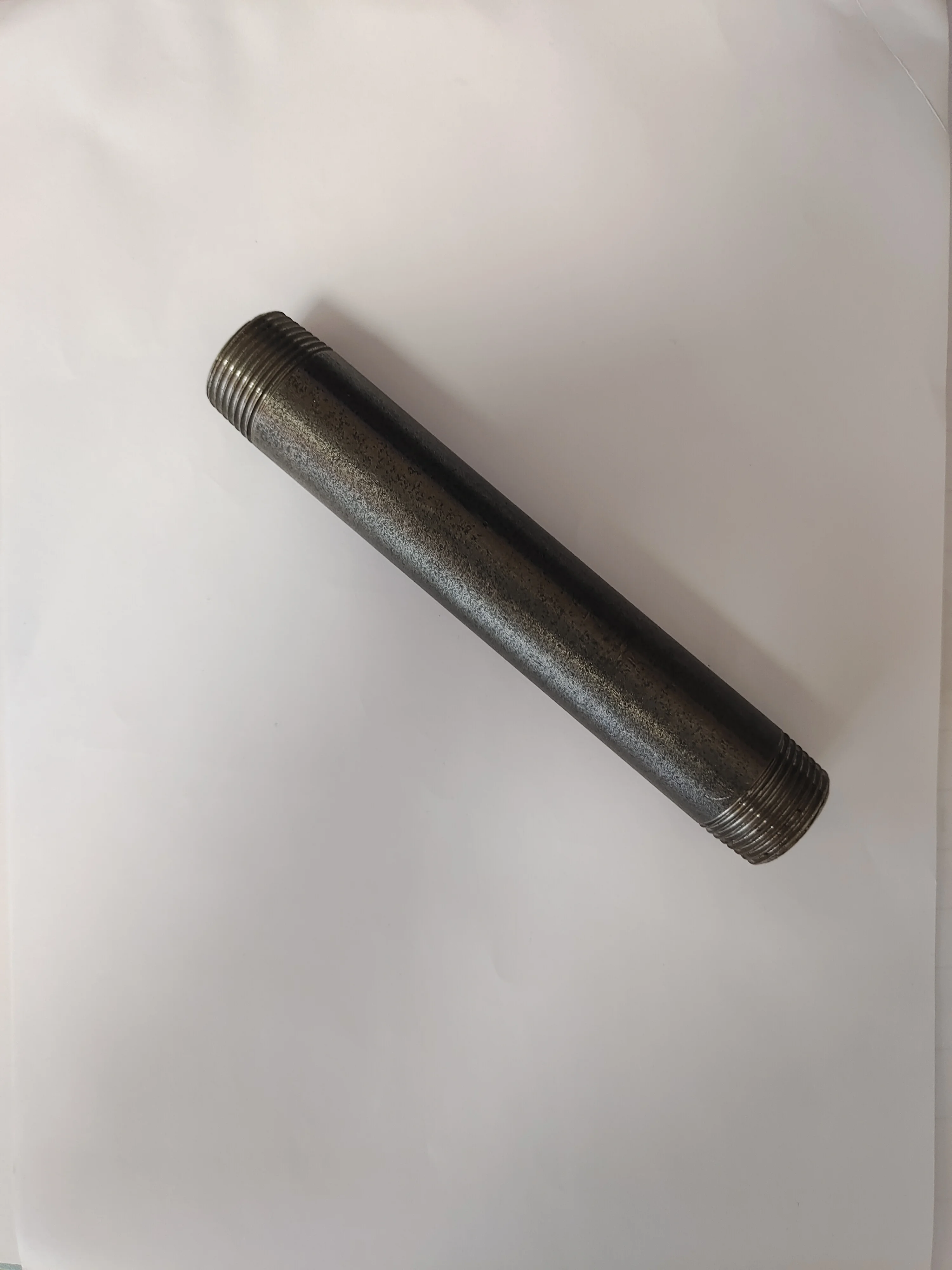 BS NPT Two Male Black Carbon Steel Pipe Nipple Long Nipples Equal GI Male Threaded Pipe Nipple ...