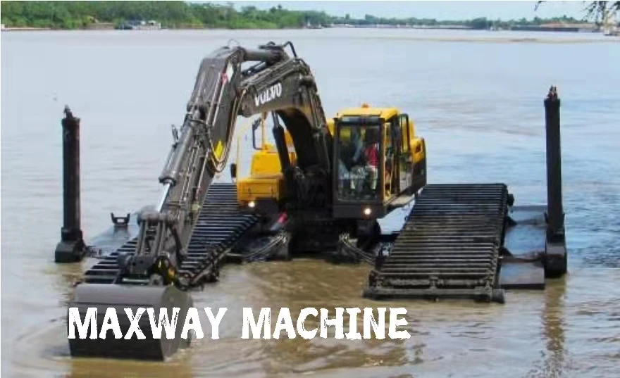 35 Ton Amphibious Excavator with Side Pontoon - MAX220SD-LA