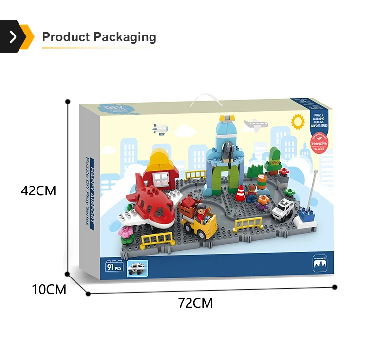 Kids Educational Building Toys Blocks Airport Scene 91pcs Kids Toys ...