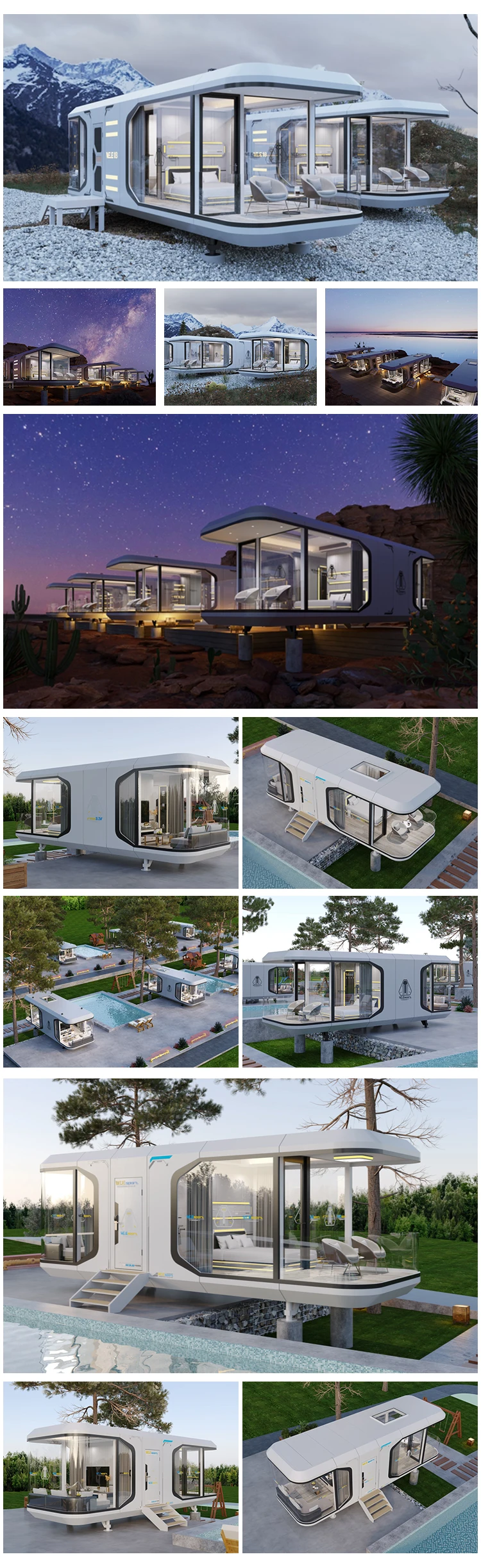 Prefab Modular Smart Tiny House Space Capsule Room Sleep Bed Apartment ...