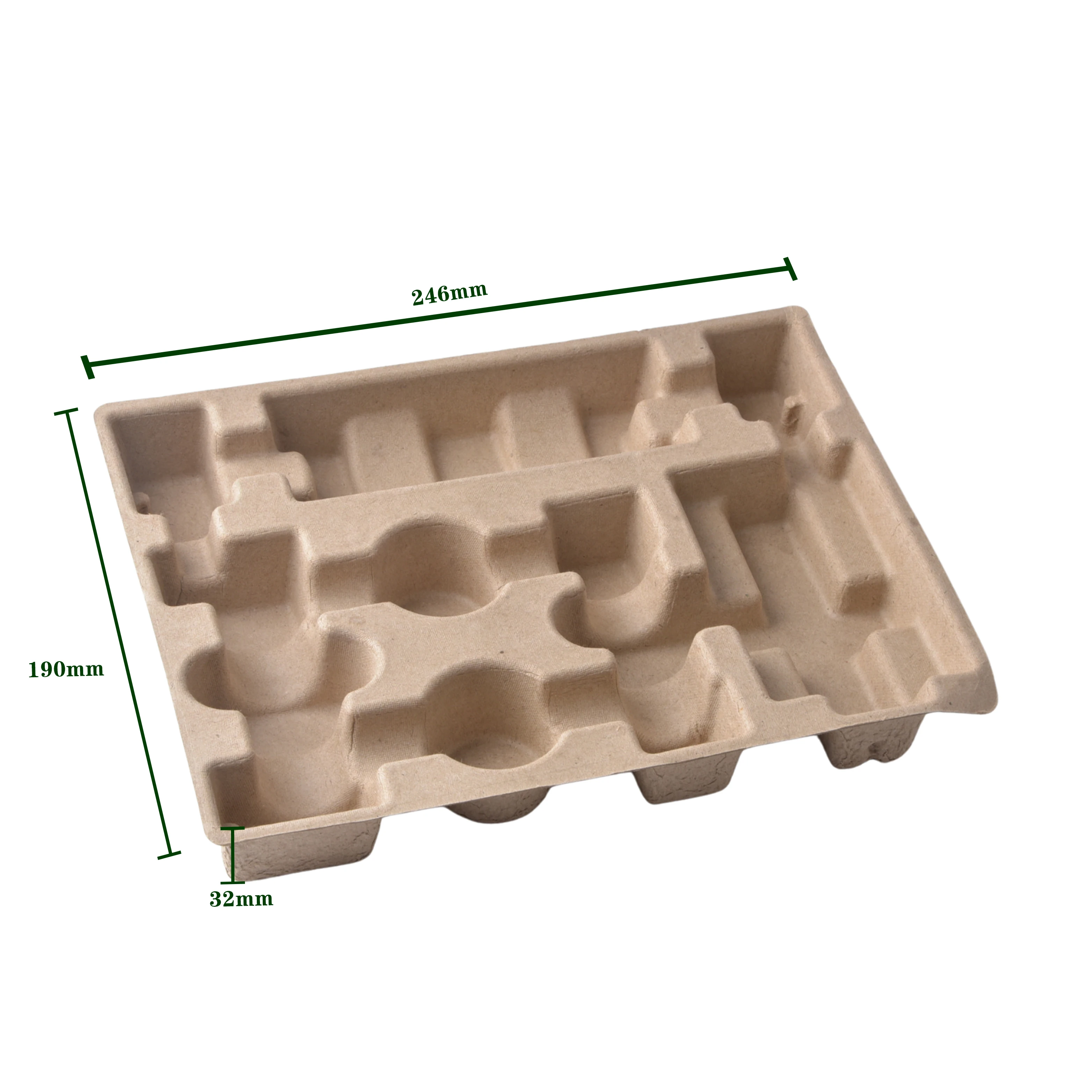 Custom Biodegradable Stand Grease-proof Paper Pulp Mold Tray With High ...