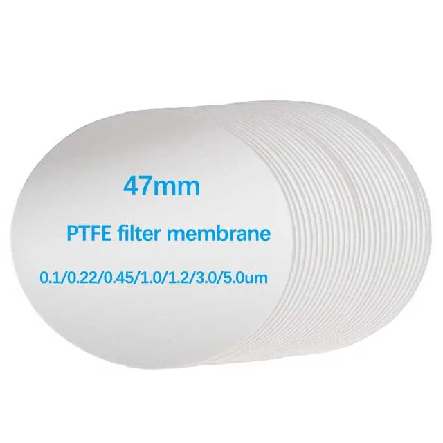 47mm Hydrophobic PTFE Hydrophilic microporous filter membrane 0.1/0.22 ...
