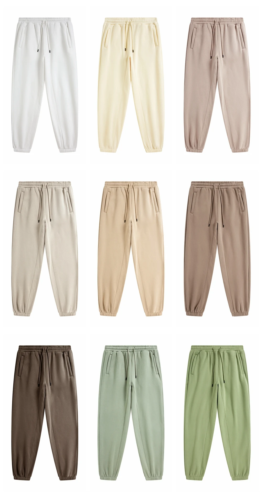 Wholesale 330gsm Custom Logo Sweatpants - Blank Cotton Fleece