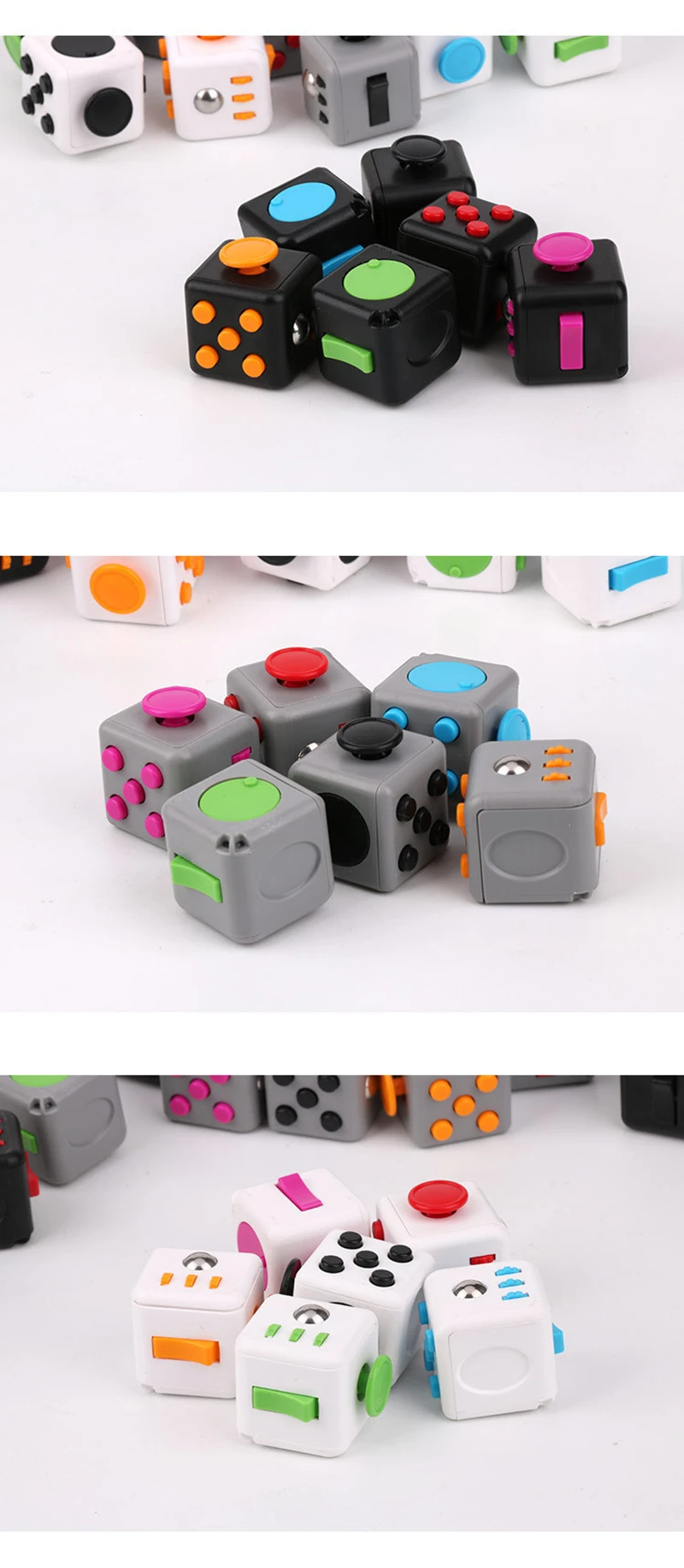 Stress Relief Fidget Cube - 6 Sides of Fun & Anxiety Relief