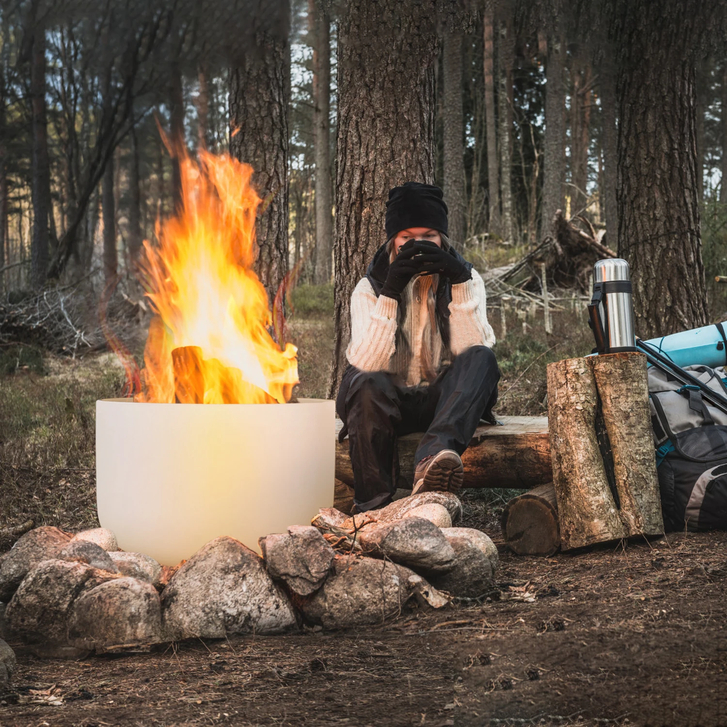 Success Bonfire Heat High Temperature Quartz Fire Pit Bowl Portable ...