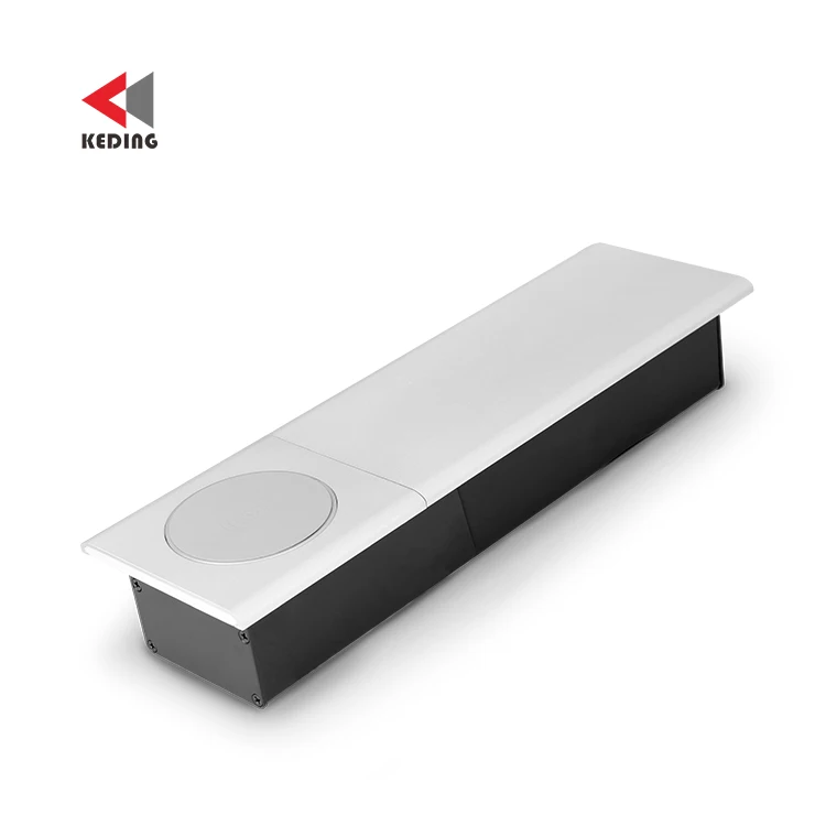 Sliding Cover Embedded Power Socket Tabletop Desktop Receptacle Outlets ...
