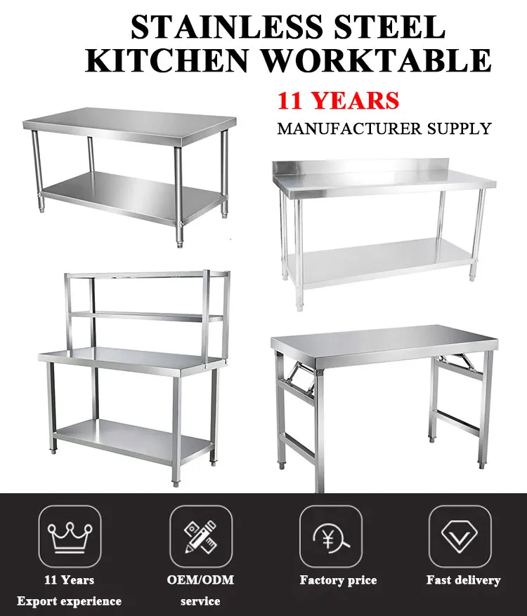 Customizable Commercial Kitchen Equipment Furniture Kitchen Worktable ...