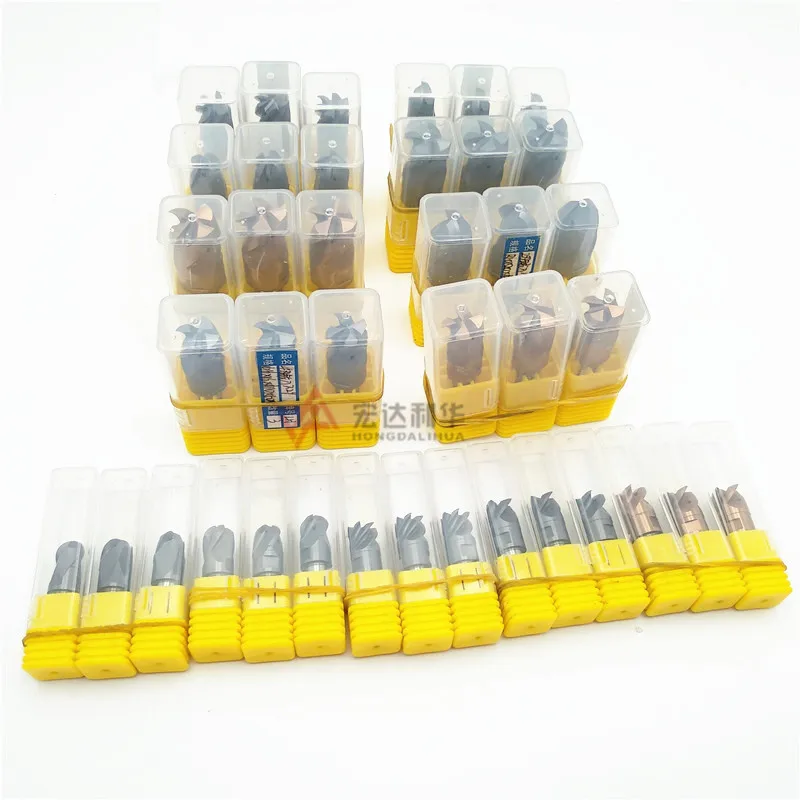 Indexable Helical Tungsten Carbide End Mills Ball Nose Head With Taper ...