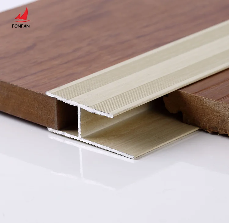 H-joint Cladding Profile - Aluminium Wood Effect Floor Trim