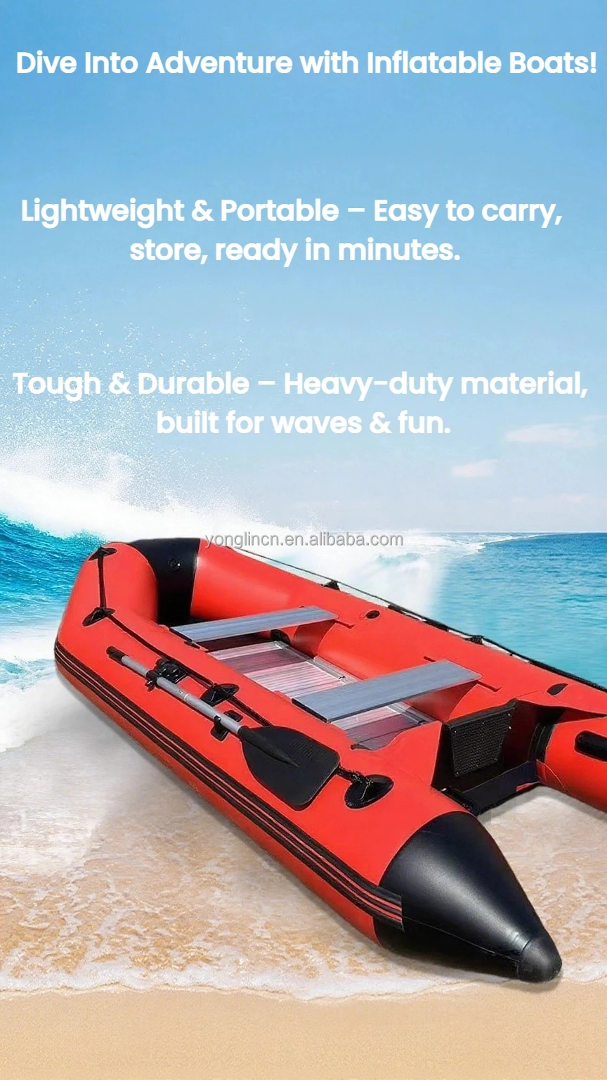 New Design 5-Person Inflatable Boat with Outboard Motor, 360cm ...