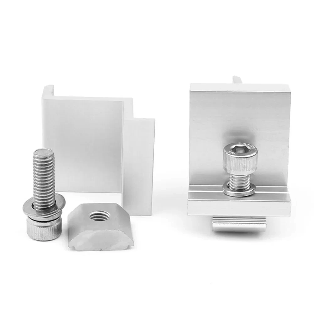 Pv Bracket End Clamp M8 Screw Metal Caps Set Solar Panel Fixing Bracket ...