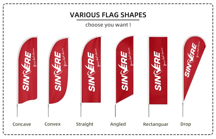 Flexible Aluminum Fiberglass Beach Flag Feather-Flag Large Custom Beach ...