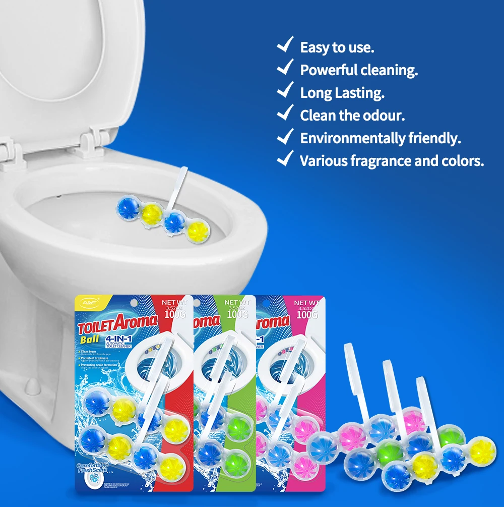 Household Toilet Colorful Cleaning Ball/Automatic Fragrance Toilet ...