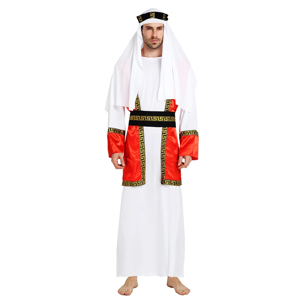 Adult Stage Costume Arab Long Islamic Men Muslim Clothing Middle East ...