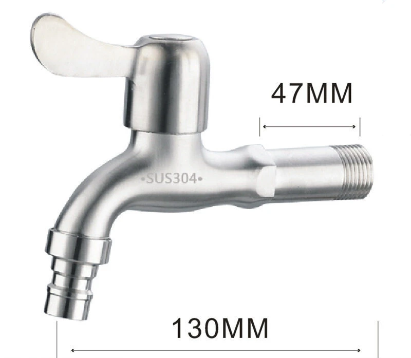 Stainless Steel Wall Mount Washing Machine Taps - Durable & Stylish