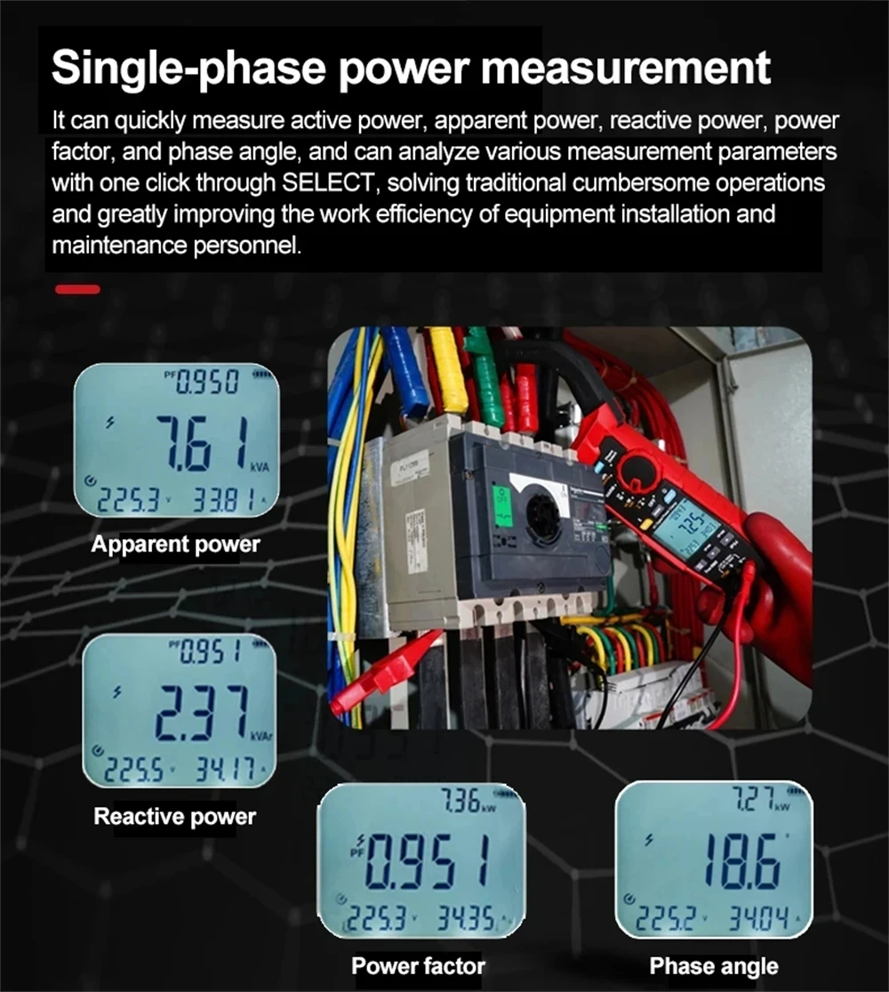 UNI-T UT219P Harmonic Power Clamp Meter - Professional 3 Phase