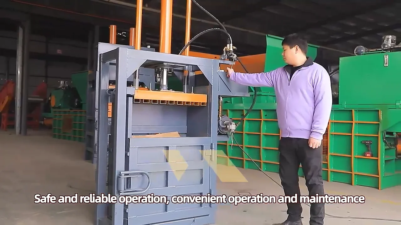 Waste Carton Papers Cardboard Hydraulic Baling Machine Baling Machine Press Boxes Plastic Baler ...