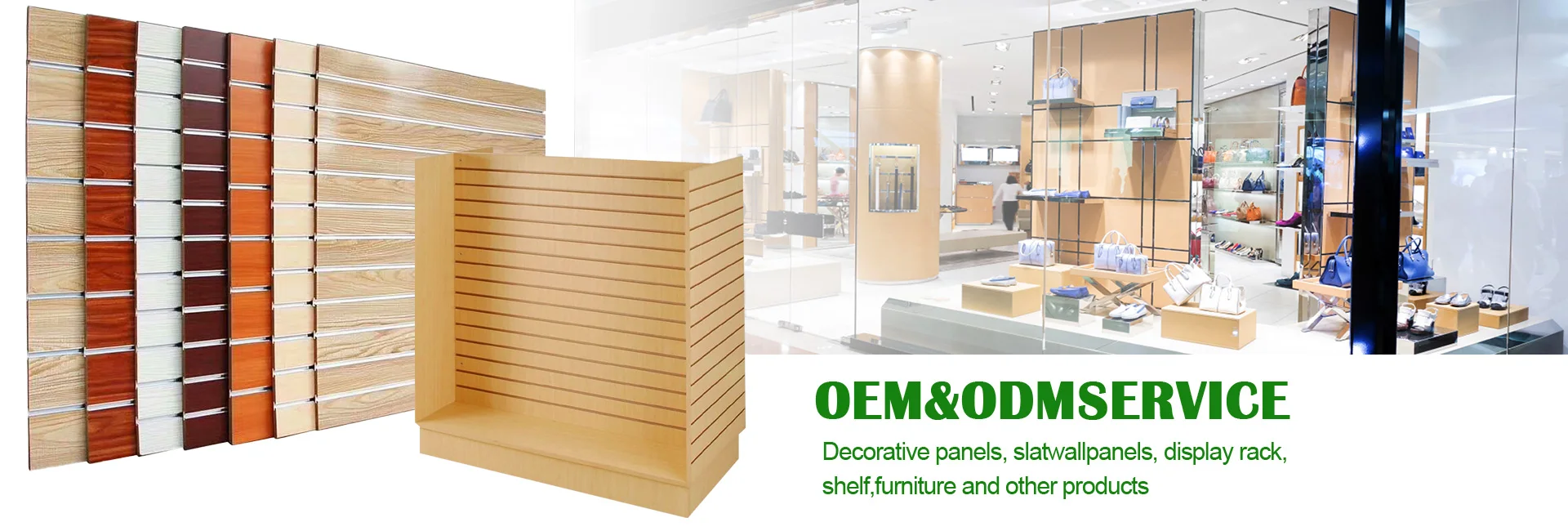 Custom Wall Mounted Display Case - Slatwall Gondola Panel