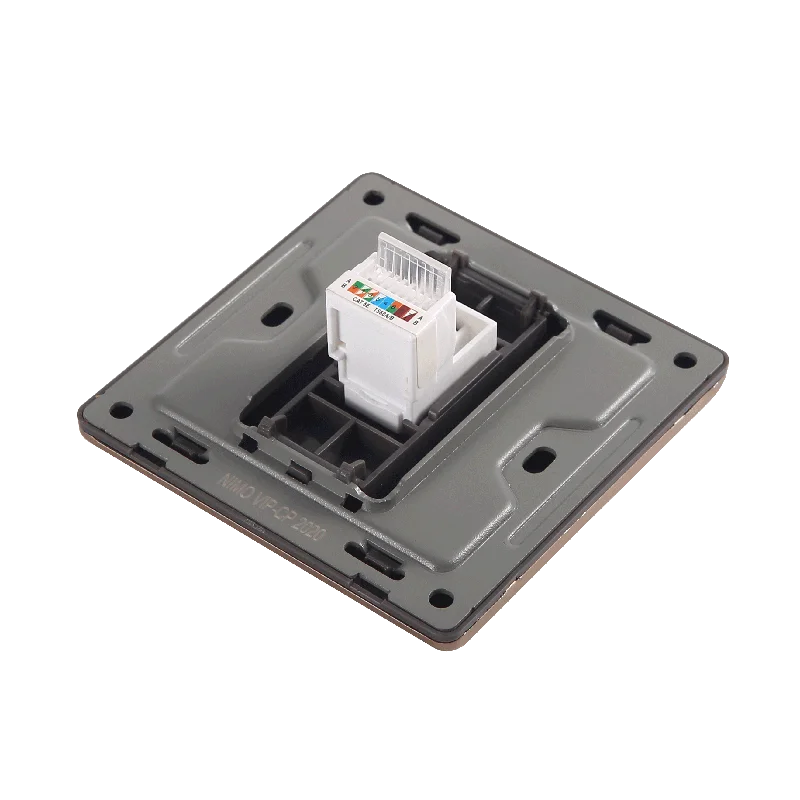 High Quality Golden Rj45 Socket Stainless Steel Computer Socket ...